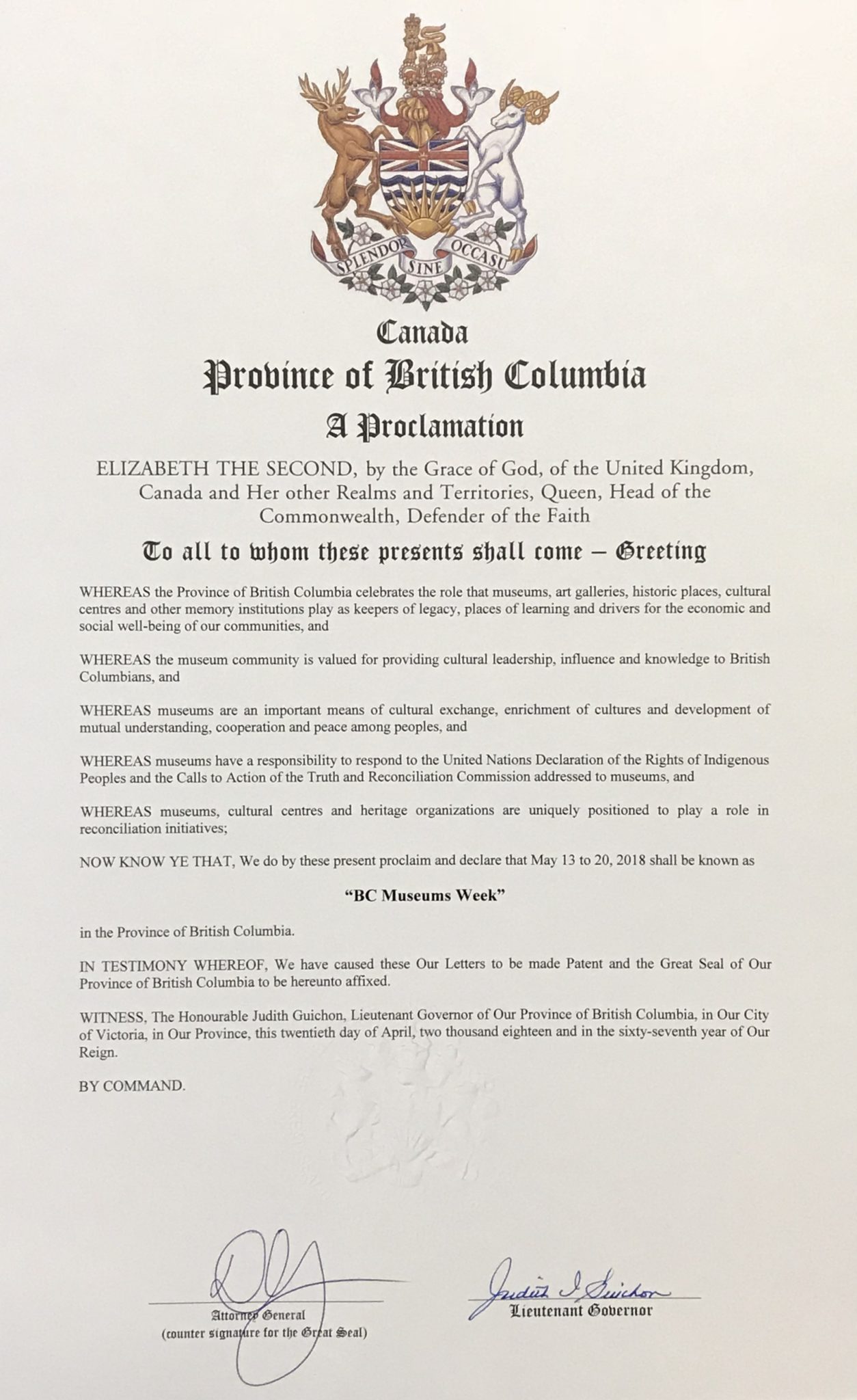 BC Museums Week 2018 - BCMA